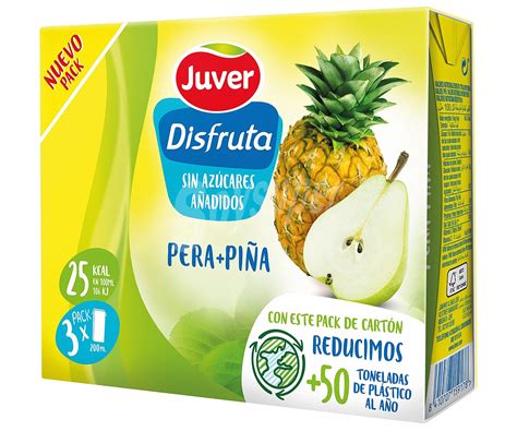Juver Disfruta Néctar De Pera Y Piña Brick De 3 Uds