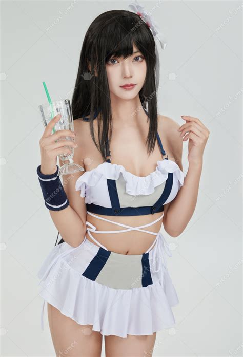 Ff7 Tifa Swimsuit Halter Top Skirt With Triangle Panty Bathing Suit