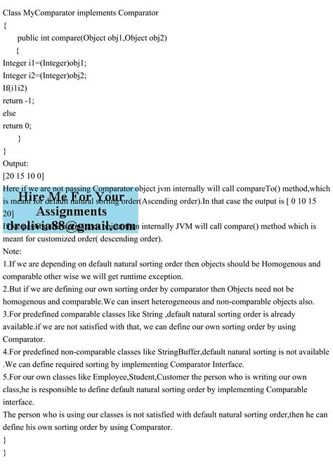 Comparablethis Is The Interface Which Is Present In Javalangpacpdf