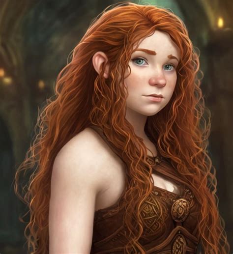 Female Dwarven Celtic Dwarf Irish Red Hair Aub