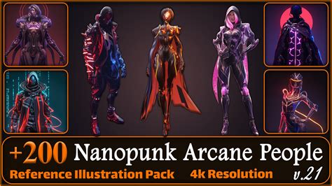 Artstation 200 Nanopunk Arcane People Reference Pack 4k V21