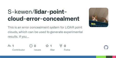 Github S Kewenlidar Point Cloud Error Concealment This Is An Error Concealment System For