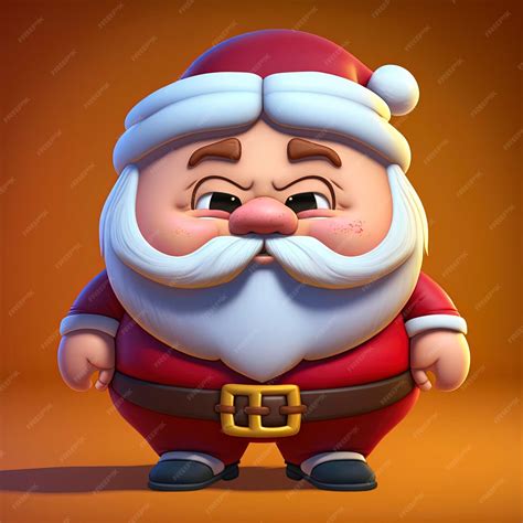 Premium Photo Chibi Chubby Santa Claus 3d Render
