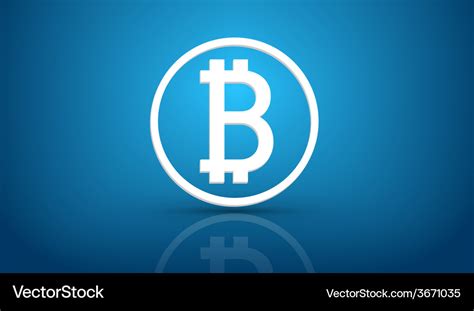 Bitcoin Blue Background Royalty Free Vector Image