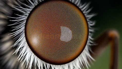 Extreme Macro Closeup Brown Insect Eye Compound Lens Texture Detail