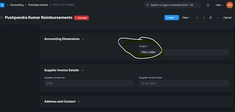 Project Name Is Not Appearing Only Code Is Visible In Purchase Invoice Issue Frappe