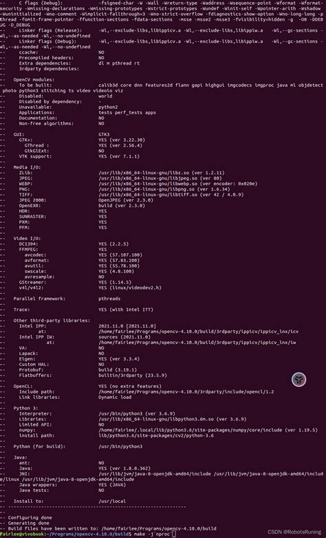 ubuntu18 04 安装opencv 4 8 0教程（亲测可用） ubuntu18 04安装opencv4 8 csdn博客