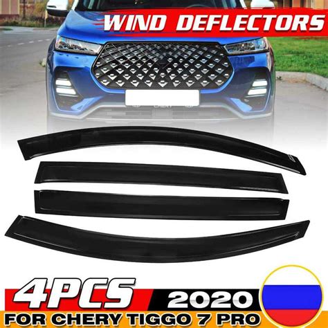 chery tiggo 7 pro 2020 2021 2022 용 자동차 사이드 윈도우 디플렉터 윈도우 바이저 벤트 윈드 쉴드 썬