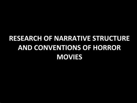 narrative structure and conventions research ppt