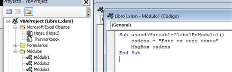 Vba Variable Global Automate Excel