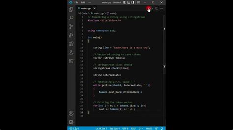Tokenizing A String Using Stringstream In C Youtube