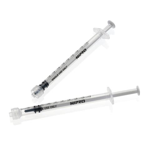 Syringe Single Use Sterile 3 Pieces Luer Lock 1ml Nipro Sy3 1lc Ec
