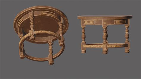 Round Stylized Table 3d Turbosquid 2208062