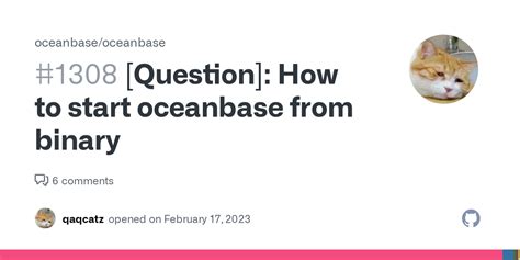 [question] how to start oceanbase from binary · issue 1308