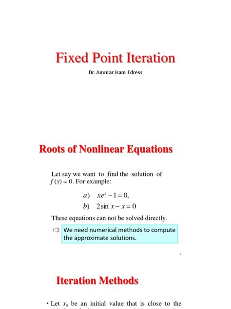 fixed point iteration pdf numerical analysis theoretical computer