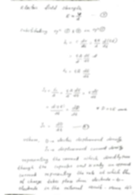 Solution Conduction Current Displacement Current Studypool