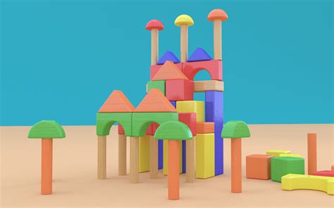 Bloque De Construcción Modelo 3d 8 Obj Unknown Fbx Dae Blend 3ds Free3d