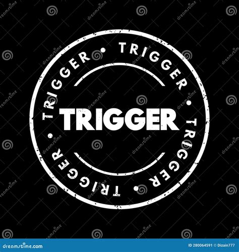 Trigger Text Stamp Concept Background Stock Illustration