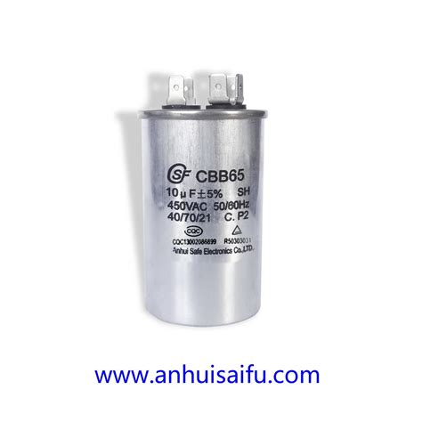 Cbb65 10uf Motor Running Capacitor Start Capacitor For Air Conditioner