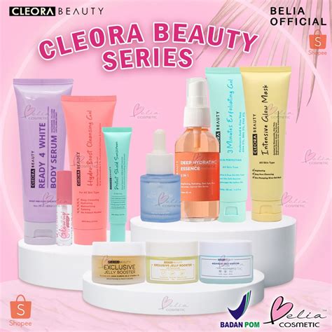 Jual Belia Cleora Beauty Series Cleansing Essence Serum Jelly Booster Sunscreen Lip