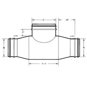 Bullhead Bullnose Spiral Pipe Tee Fitting Sheet Metal Connectors