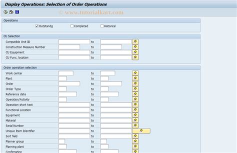 IW SAP Tcode Display Operations