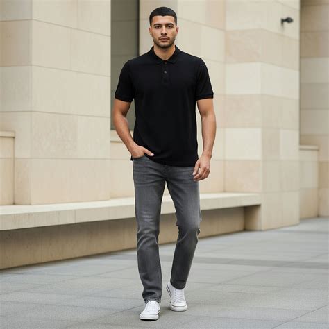 Shop Men Short Sleeves Pique Polo T Shirt Online Centrepoint Qatar
