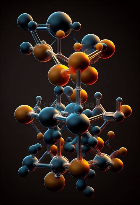 Structured Molecule Formation Ai Generated Stock Illustration