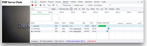 Using 2 Server Push With Php