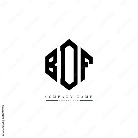 Bdf Letter Logo Design With Polygon Shape Bdf Polygon Logo Monogram