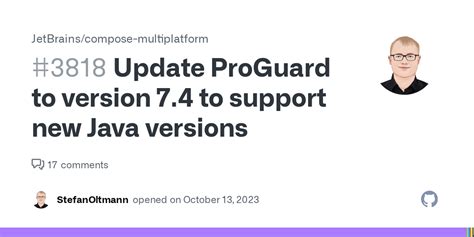 Update Proguard To Version 74 To Support New Java Versions · Issue 3818 · Jetbrainscompose