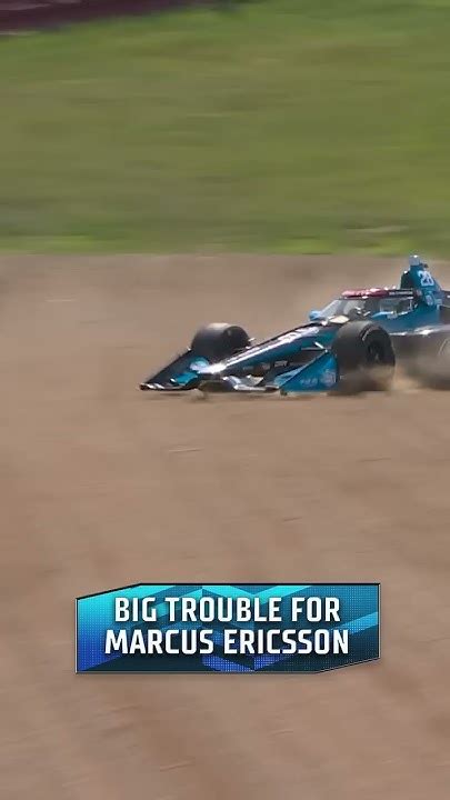 A Huge Hit For Marcus Ericsson In Mid Ohio Practice 😮 Hit Indycar Racing Practice Youtube