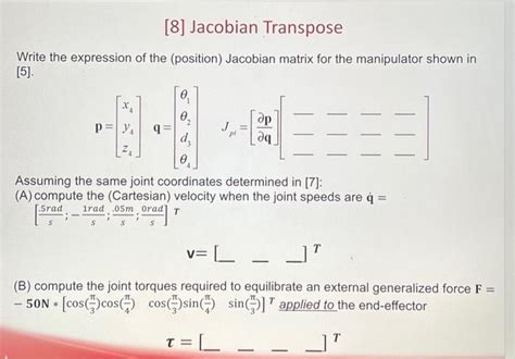 write the expression of the position jacobian