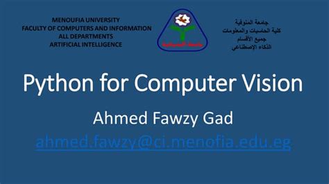 Python For Computer Vision Revision Pdf