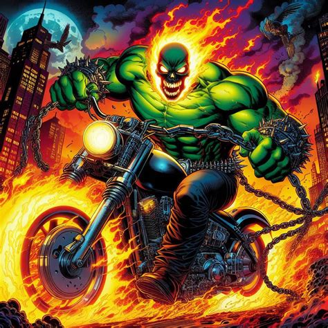 Hulk As Ghost Rider By Disneydark On Deviantart