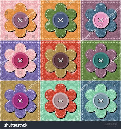 Patchwork And Buttons Over 1429 Royalty Free Licensable Stock Vectors