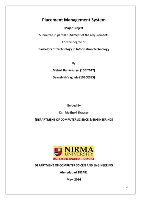 Placement Management System Pdf