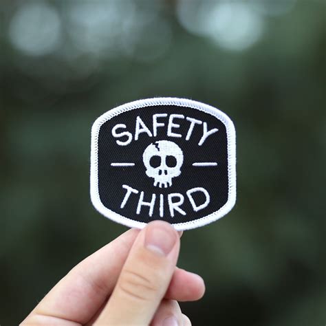 Safety Third Patch Patches Embroidered Patches Graphic Design Books