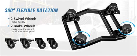 Kedsum Car Dolly Set Of 4 6000 Lbs Wheel Dolly Heavy Duty