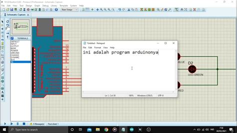 Input Output Digital Rangkaian Arduino Dengan Led Dan Pushbutton