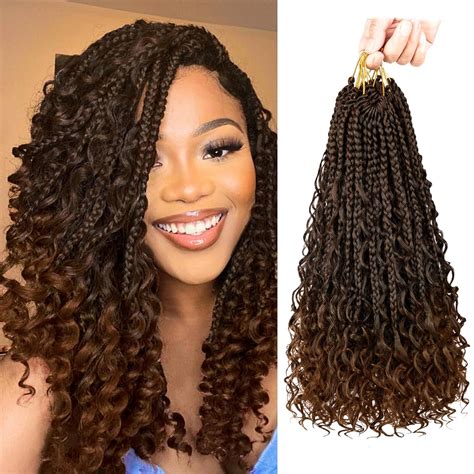 Boho Box Braids Crochet Hair 14 Inch Goddess Crochet Box