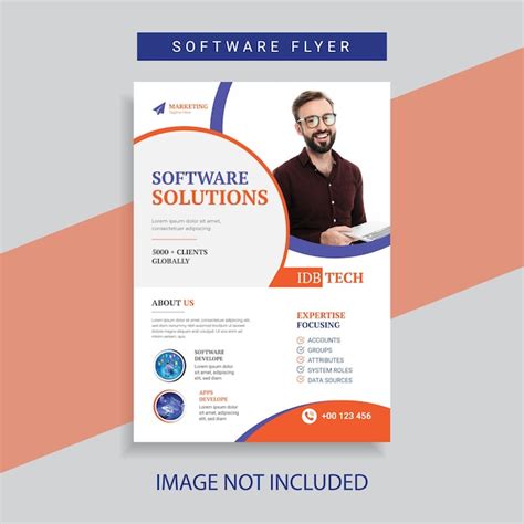 Premium Vector Software Solution Business Flyer Design Template Vector