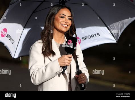 Tnt Sports Presenter Jules Breach Prior To The Premier League Match At Craven Cottage London
