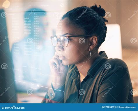 Overlay Programming And Coding With A Black Woman Developer Thinking