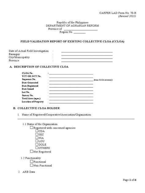 70 B Field Validation Report Pdf Agriculture