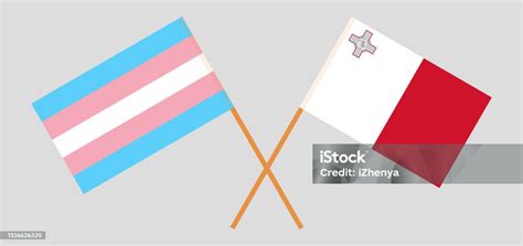 Bendera Kebanggaan Transgender Dan Malta Warna Resmi Proporsi Yang