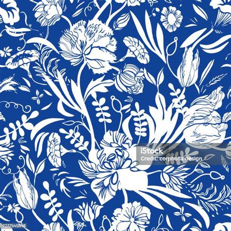 클래식 로얄 도자기 블루 플로럴 패턴 로얄 핸드 그린 우아한 바로크 플로럴 디자인 자기 그릇에 대한 스톡 벡터 아트 및 기타 이미지 자기 그릇 패턴 프랑스 문화