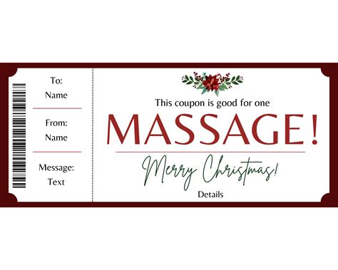 Christmas Massage T Card Template Printed Smile Shop