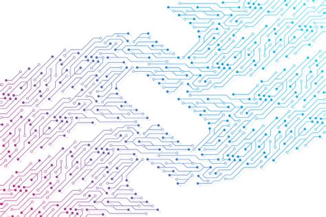 회로 기판 전자 요소와 컴퓨터 마더 보드 벡터 배경 컴퓨터 기술 엔지니어링 개념을 위한 전자 텍스처 마더보드 컴퓨터 생성 추상 일러스트 배경 주제에 대한 스톡 벡터 아트 및