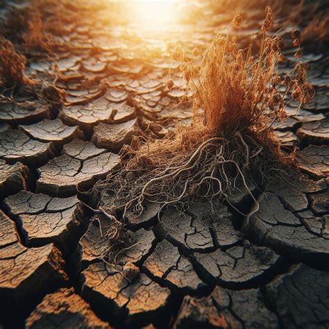 Cambio Climático Con Suelo Seco Foto Premium